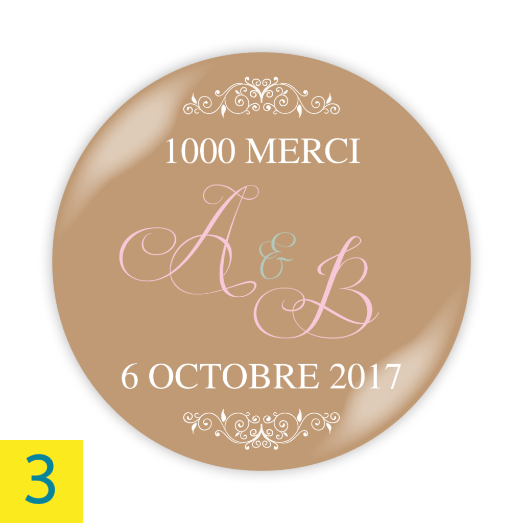 1000 merci – initiales – Mon Badge